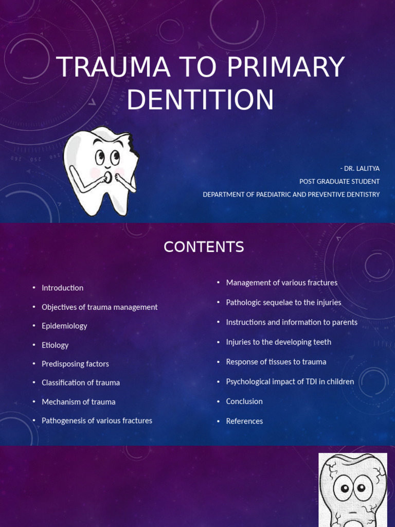 Trauma To Primary Dentition | PDF | Human Tooth | Tooth Enamel