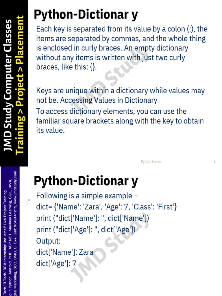 Python Chapter9 Dictonary PDF | PDF | Parameter (Computer Programming) | Php