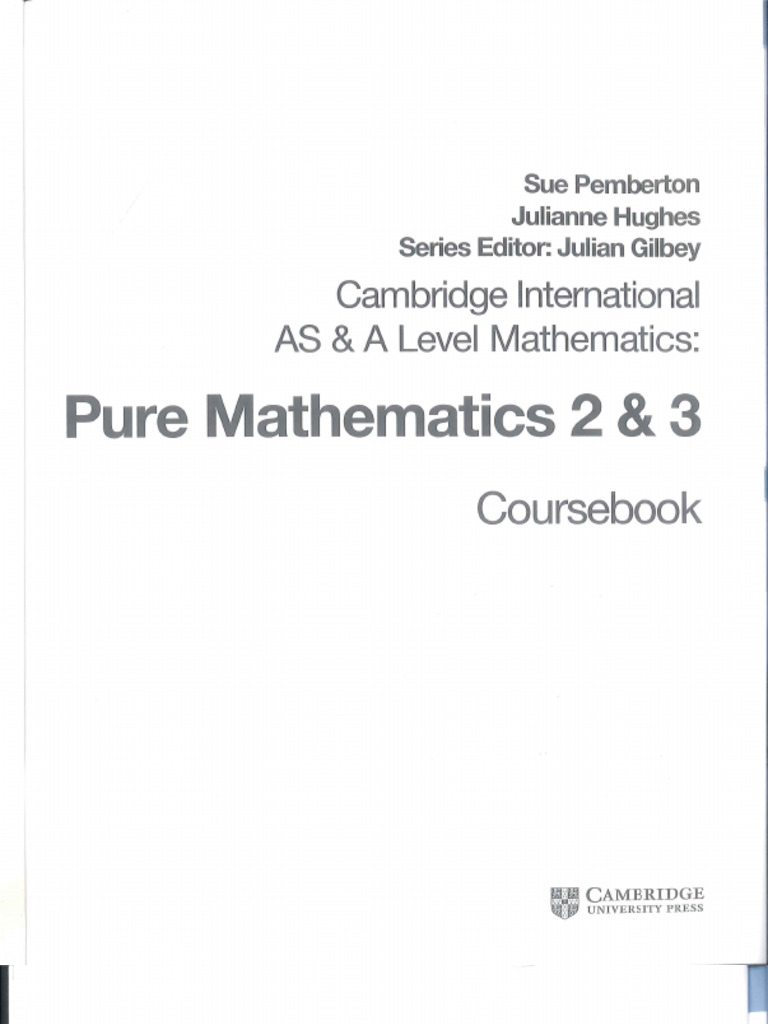 A-Level Mathematics Pure 2 and 3 (2018) | PDF