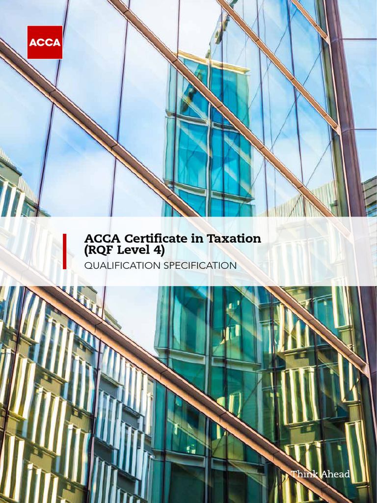 ACCA Taxation Certificate Overview | PDF | Taxes | Accounting