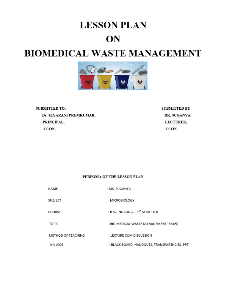 Lesson Plan For Micro-Bmw 1 | PDF | Waste | Waste Management