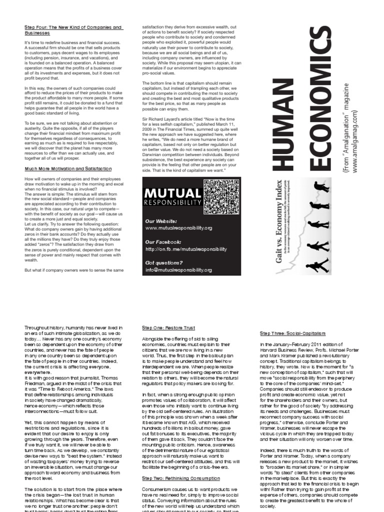 Human Economics | PDF | Trust (Emotion) | Capitalism