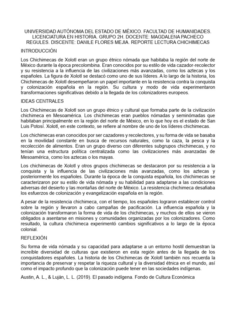 Chichimecas de Xolotl: Resistencia y Cultura | PDF | Nómada | México