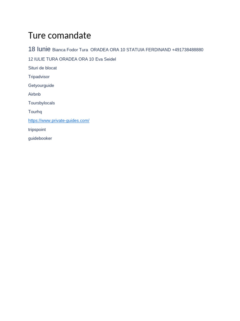 Ture Comandate | PDF