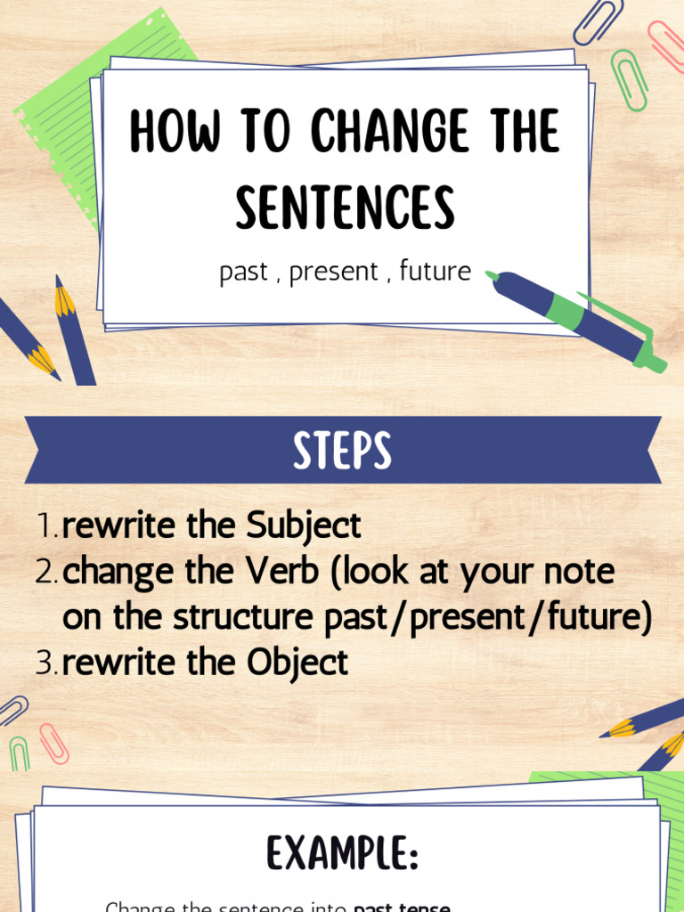 How To Change The Sentences | PDF