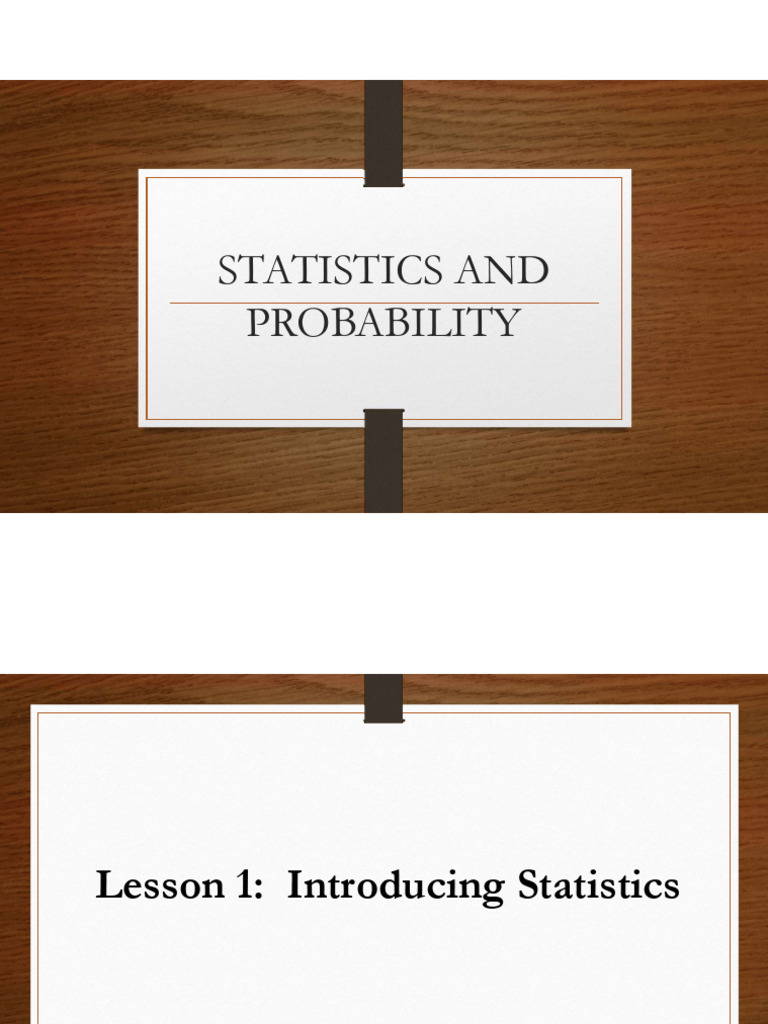 Lesson 1 - Statistics and Probability | PDF | Statistics | Census