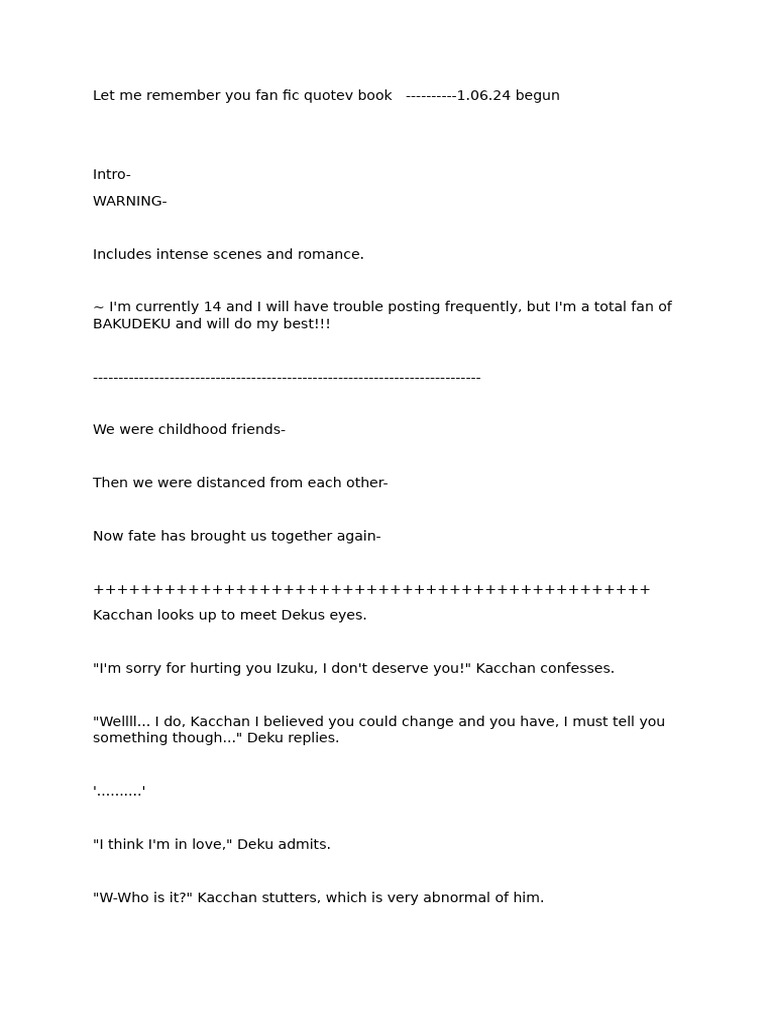 Bakudeku Quotev Book 1 | PDF