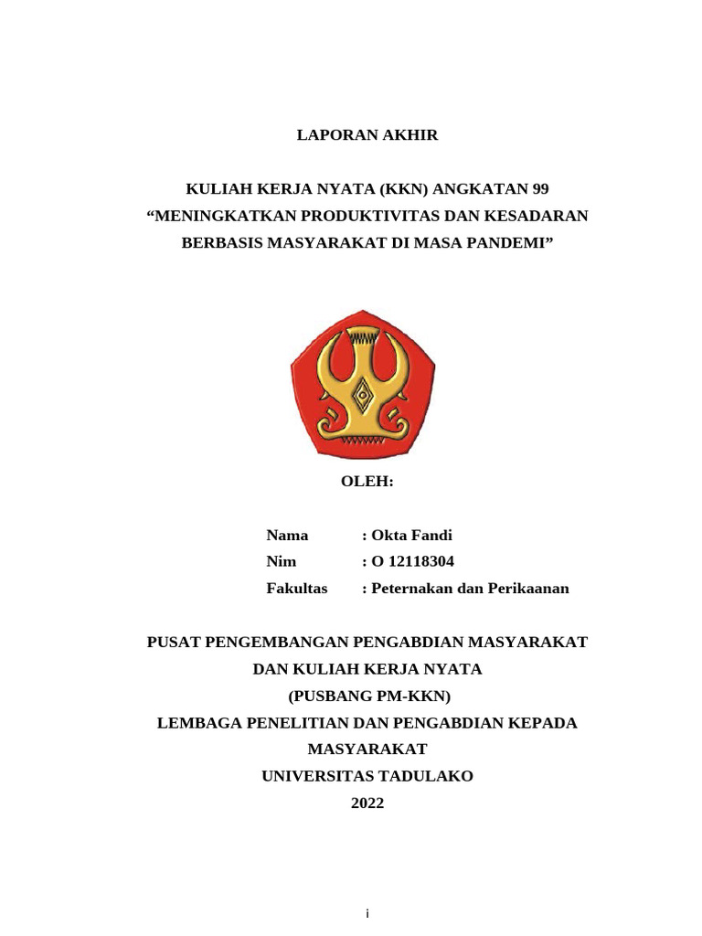 Laporan Akhir - Okta Fandi KKN Karya Mukti Ang.99 | PDF