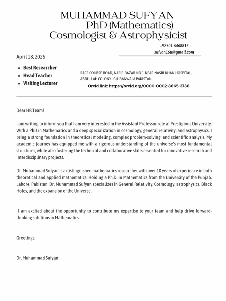 Cover Letter (Job) | PDF