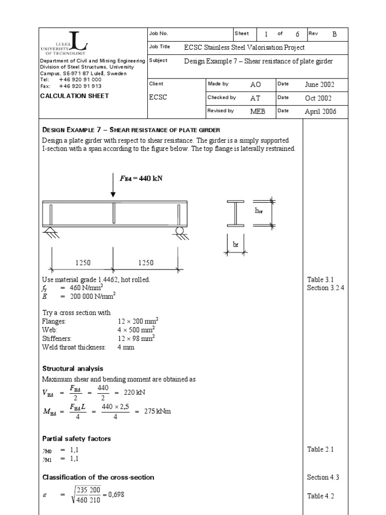 Design Manual For Structural Stainless Steel Design Example 7 en ...