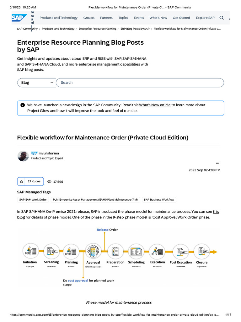 Flexible Workflow For Maintenance Order (Private C... - SAP Community ...
