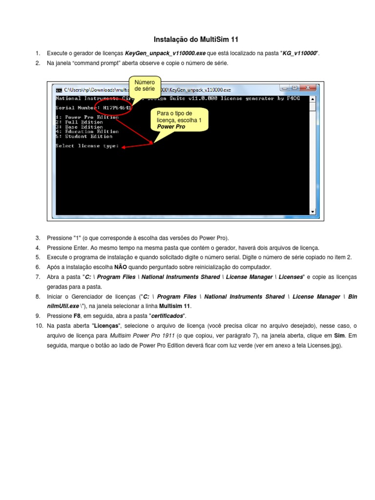 Guia de Instalação do MultiSim 11 | PDF
