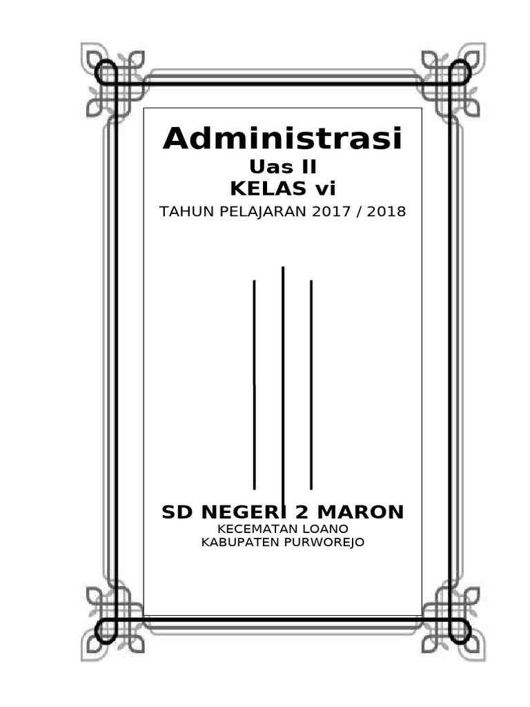 Adm UAS Kelas VI 2018 | PDF