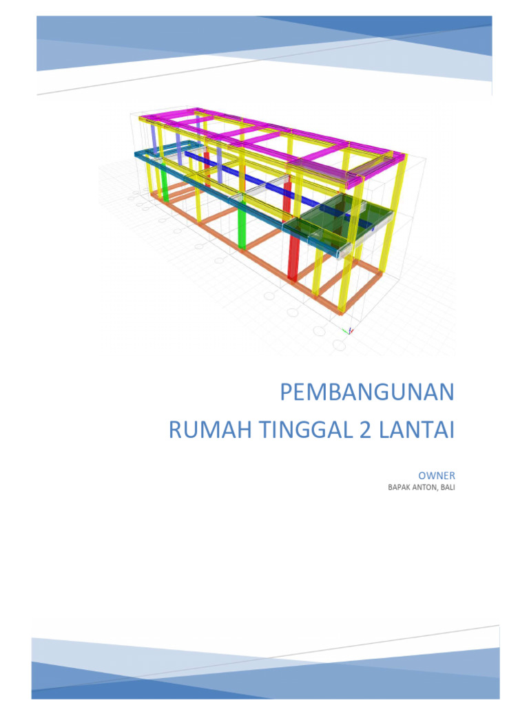 Laporan Perhitungan Struktur Rumah 2 Lantai Project Pak Anton | PDF