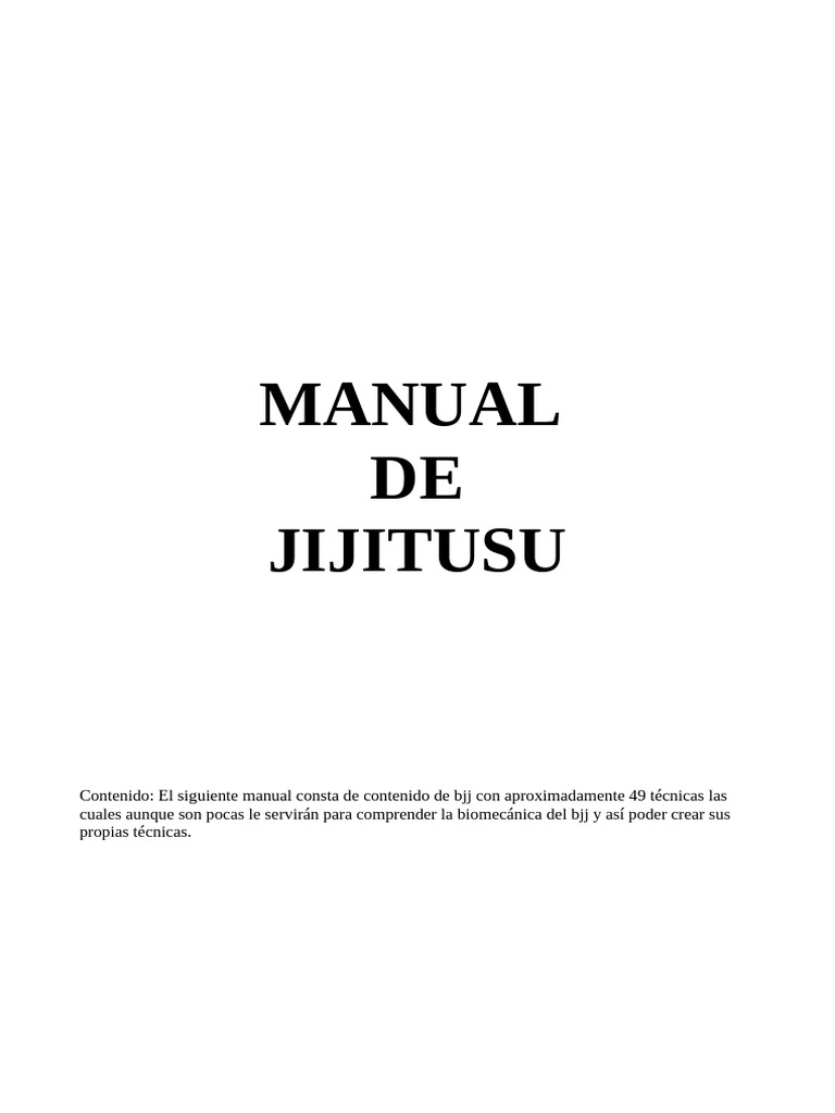 Manual BJJ | PDF | Jiu Jitsu Brasileño | Extremidades (anatomía)