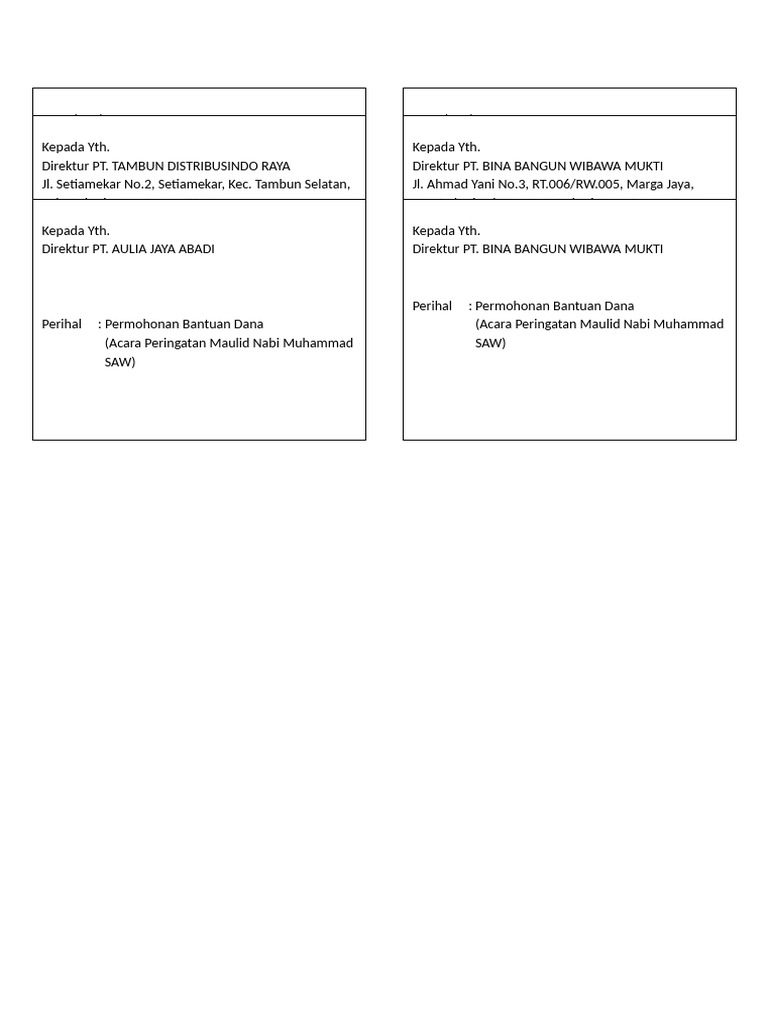Depan Proposal Amplop | PDF