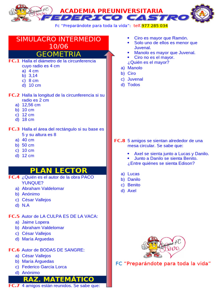 Simulacro Intermedio 1006 | PDF