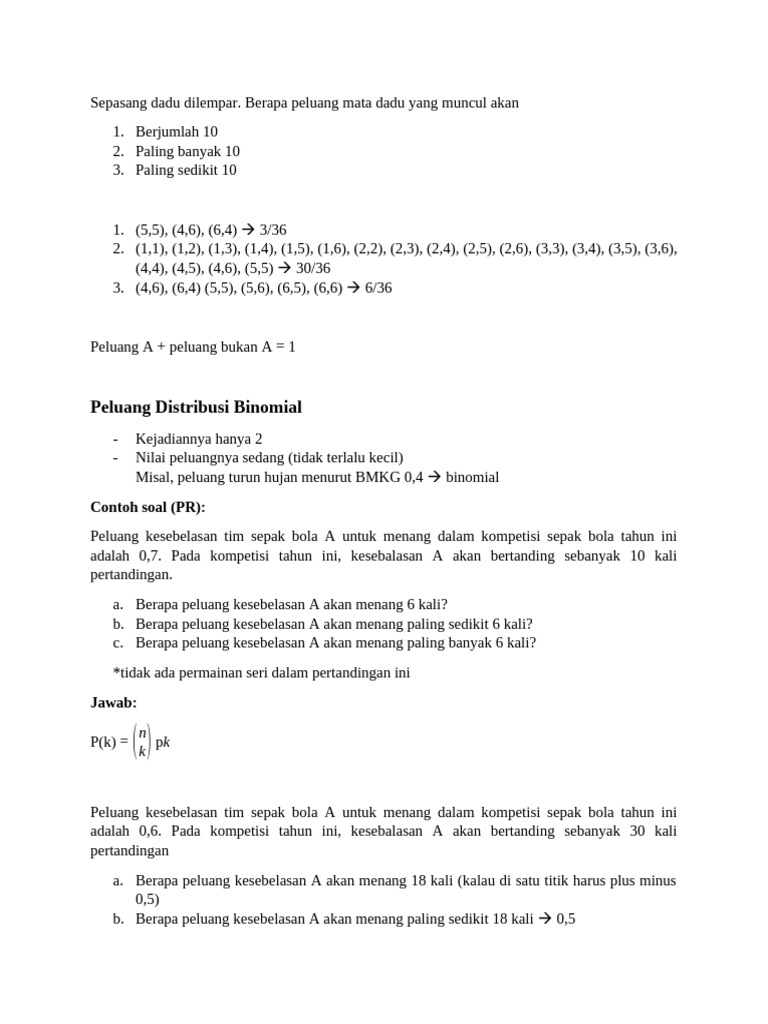 Distribusi Binomial | PDF