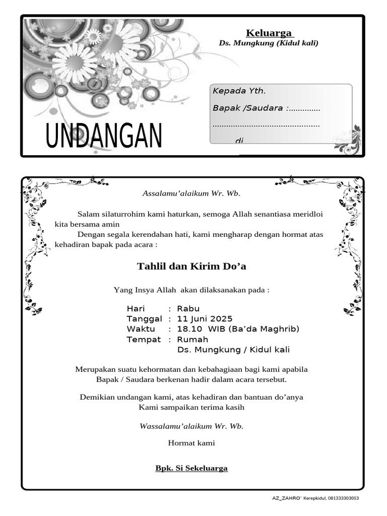 UNDANGAN Ta3 | PDF