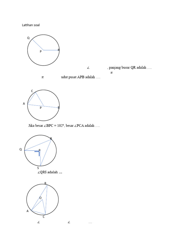 Latihan soal lingkaran | PDF