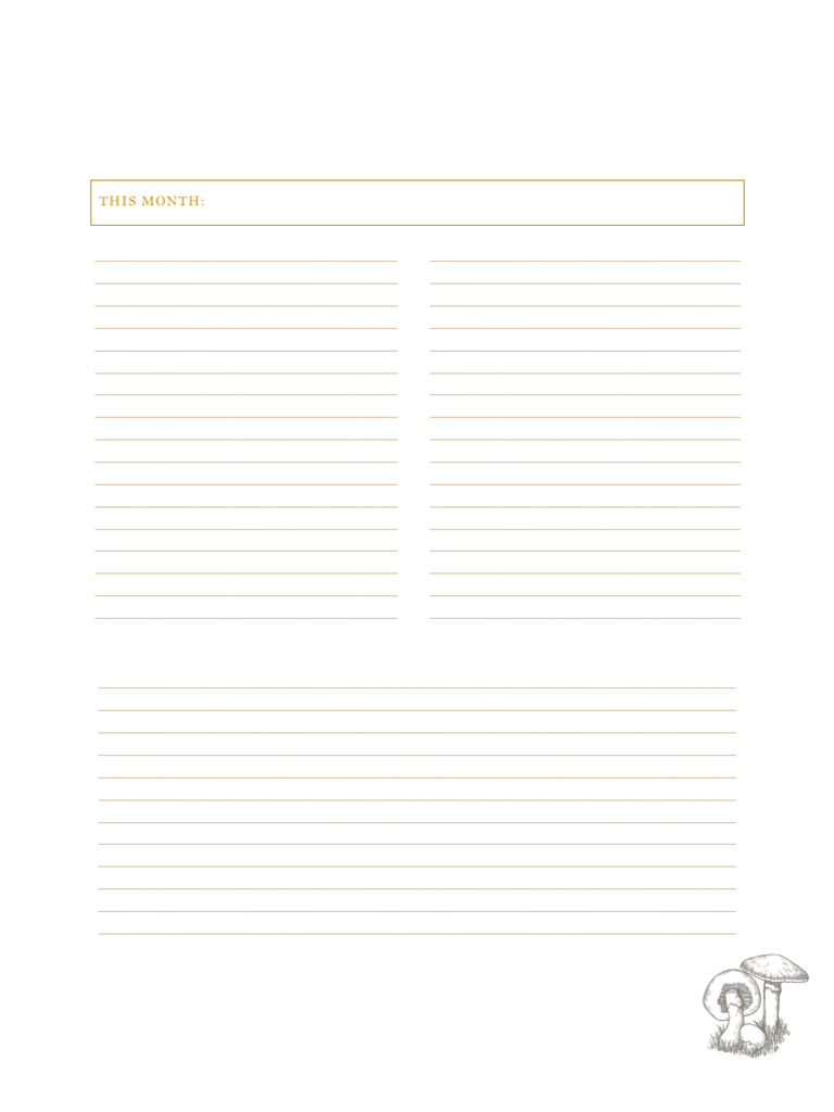 Monthly Planning Template | PDF