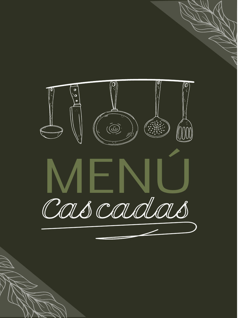 Menu Cascadas Espanol | PDF | Queso | Pizza