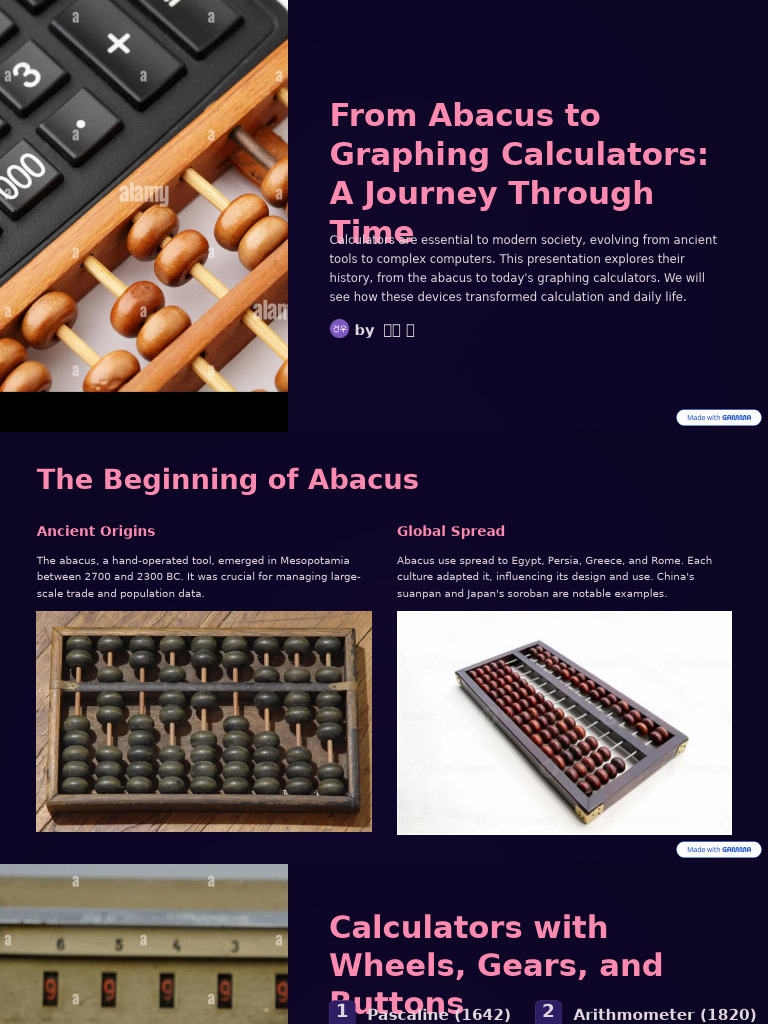 From Abacus To Graphing Calculators | PDF | Calculator | Integrated Circuit
