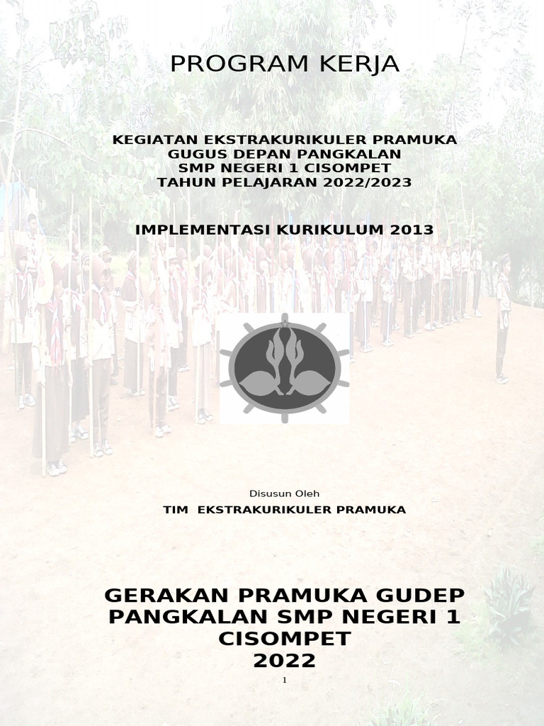 Program Kerja Pramuka 2022-2023 | PDF