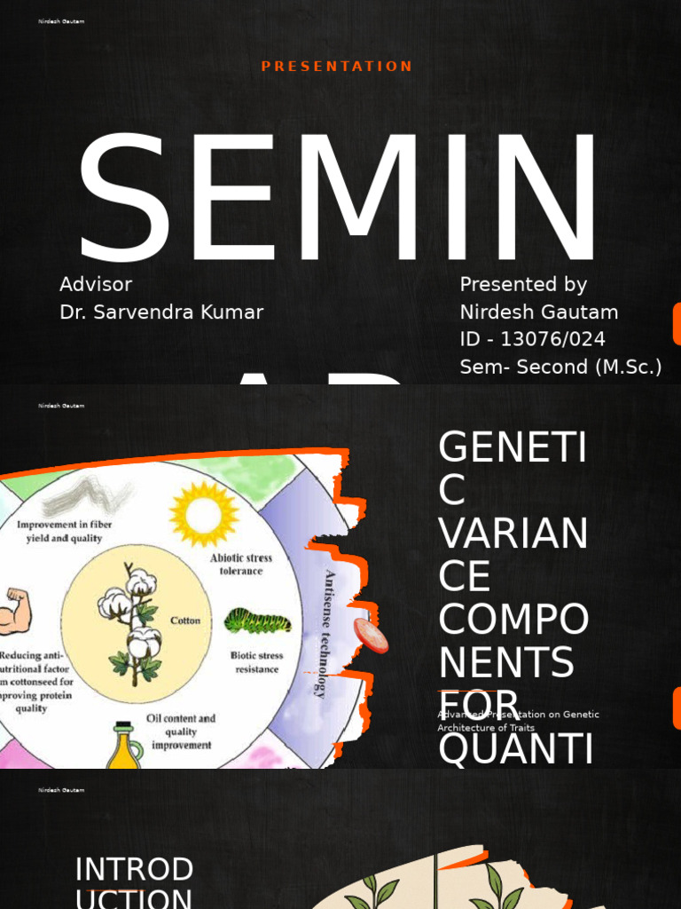 Presentation For Genetic Variance and Quantitative Traits | PDF ...