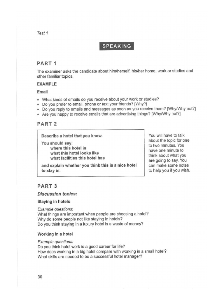 Speaking Test IELTS | PDF