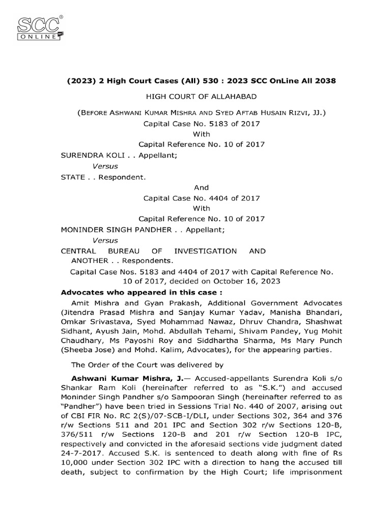 Nithari Case | PDF