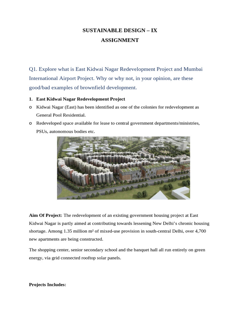 Case Study On East Kidwai Nagar Redevelopment Project | PDF | Mumbai | Airport