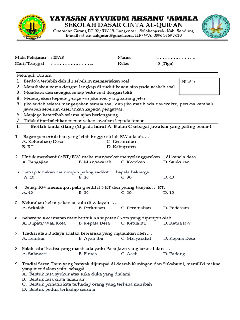 Psat Ipas Kls 3 2025 | PDF