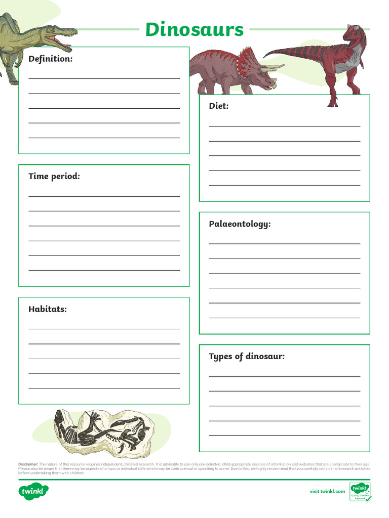 T SC 1673355637 Dinosaur Fact File Template - Ver - 2 | PDF