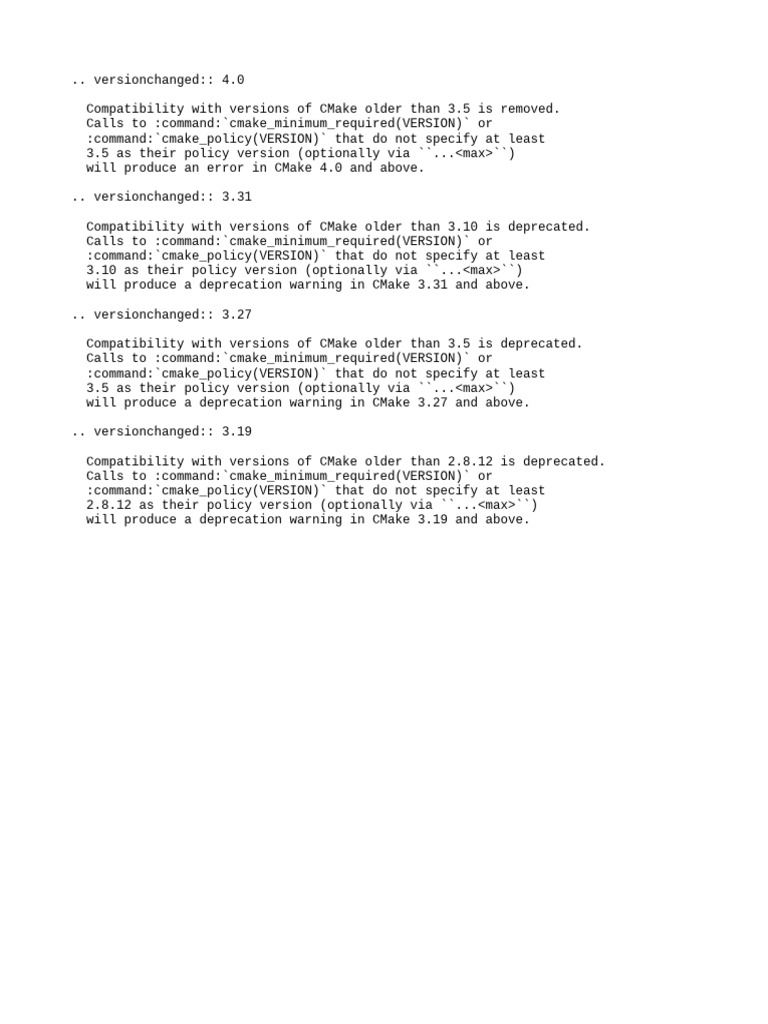 Deprecated Policy Versions | PDF