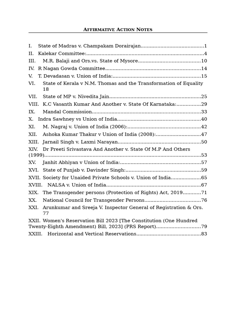 Affirmative Action Notes | PDF | Affirmative Action | Social Inequality