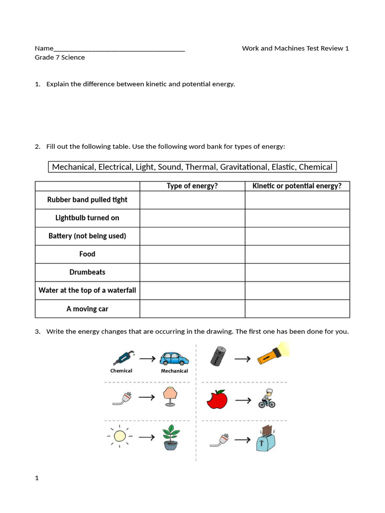 10 Unit Test Review Sheet | PDF