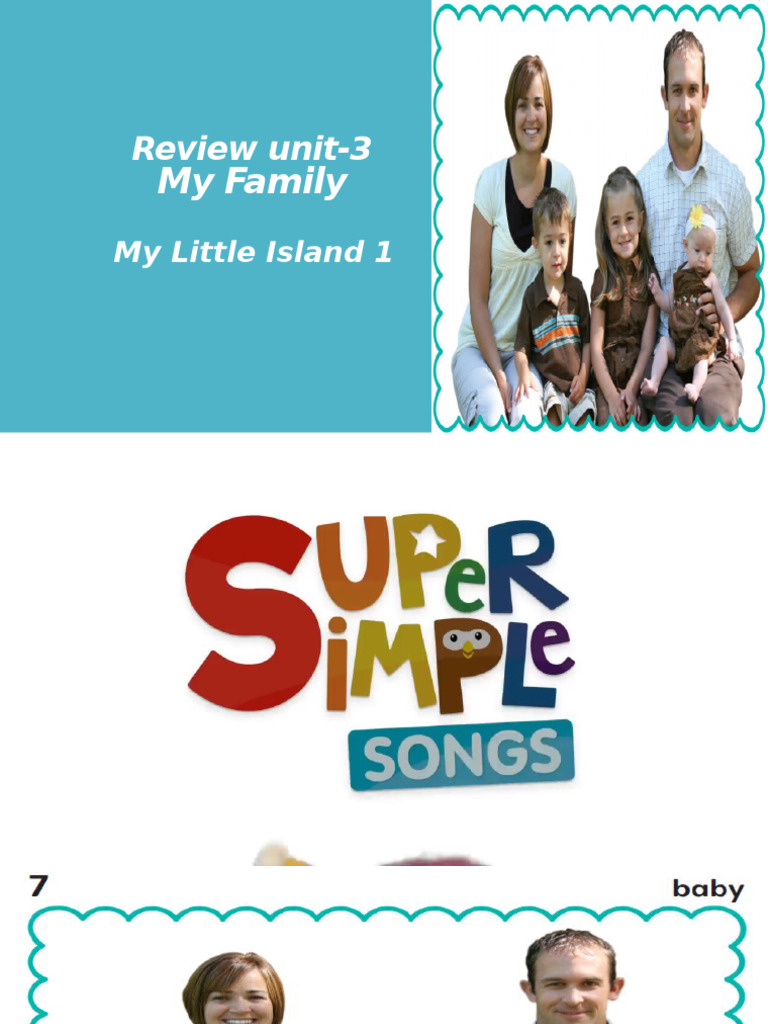 Review Unit-3 (My Family) My Little Island-1 | PDF