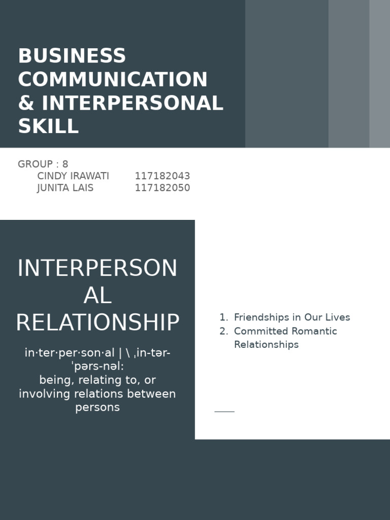 Interpersonal Relationship | PDF | Friendship | Psychology