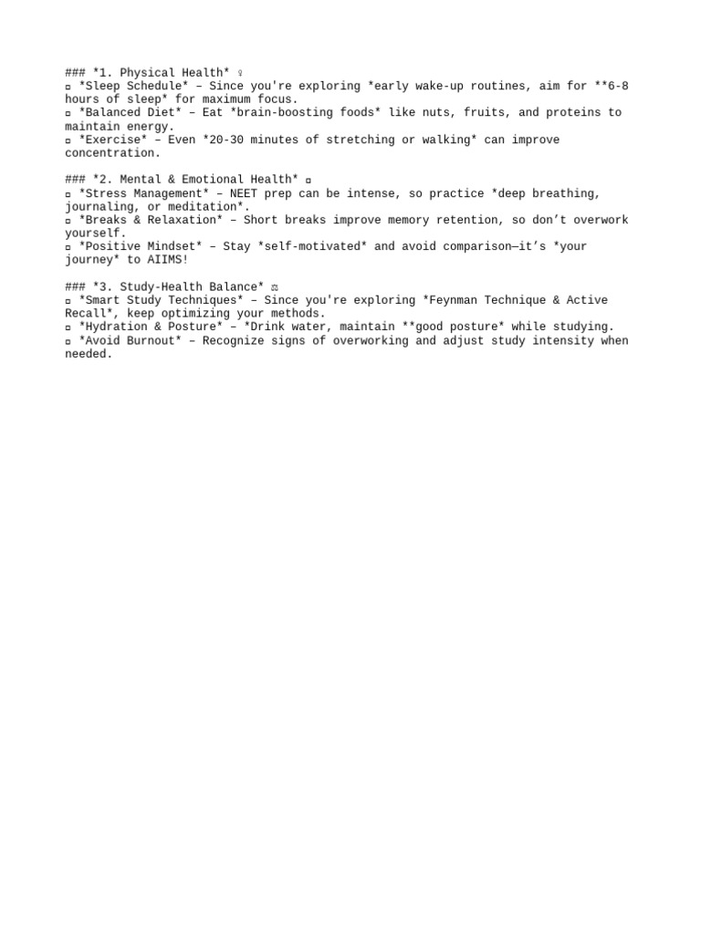 1. Physical Health ? | PDF