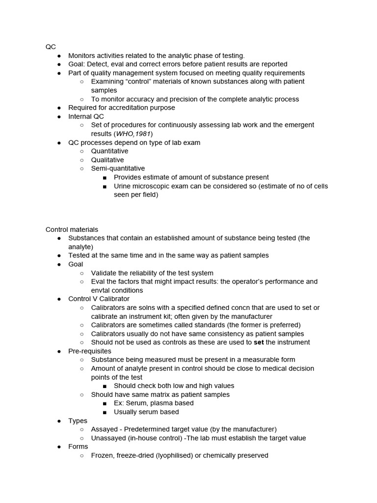 Serum QC Lab Planning Adherence | PDF | Accuracy And Precision ...