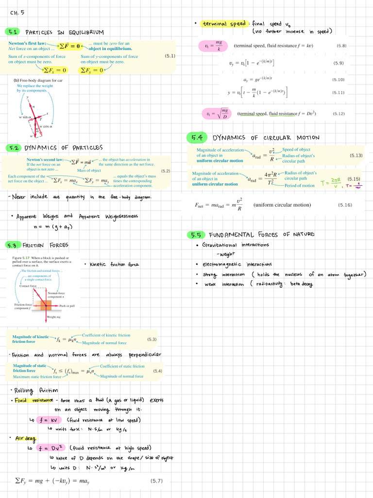 공학물리1 4 | PDF | Force | Friction