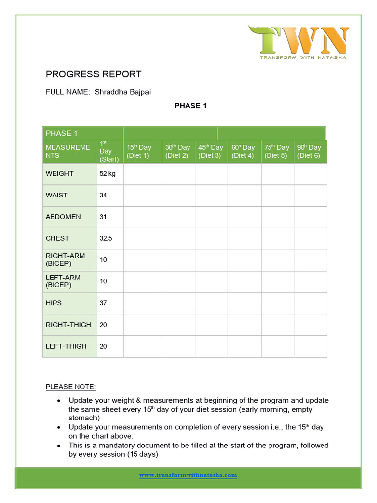 Progress Report Twn 1 | PDF