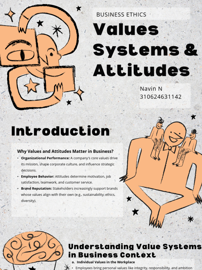 Value Systems & Attitudes | PDF | Organizational Culture | Business Ethics