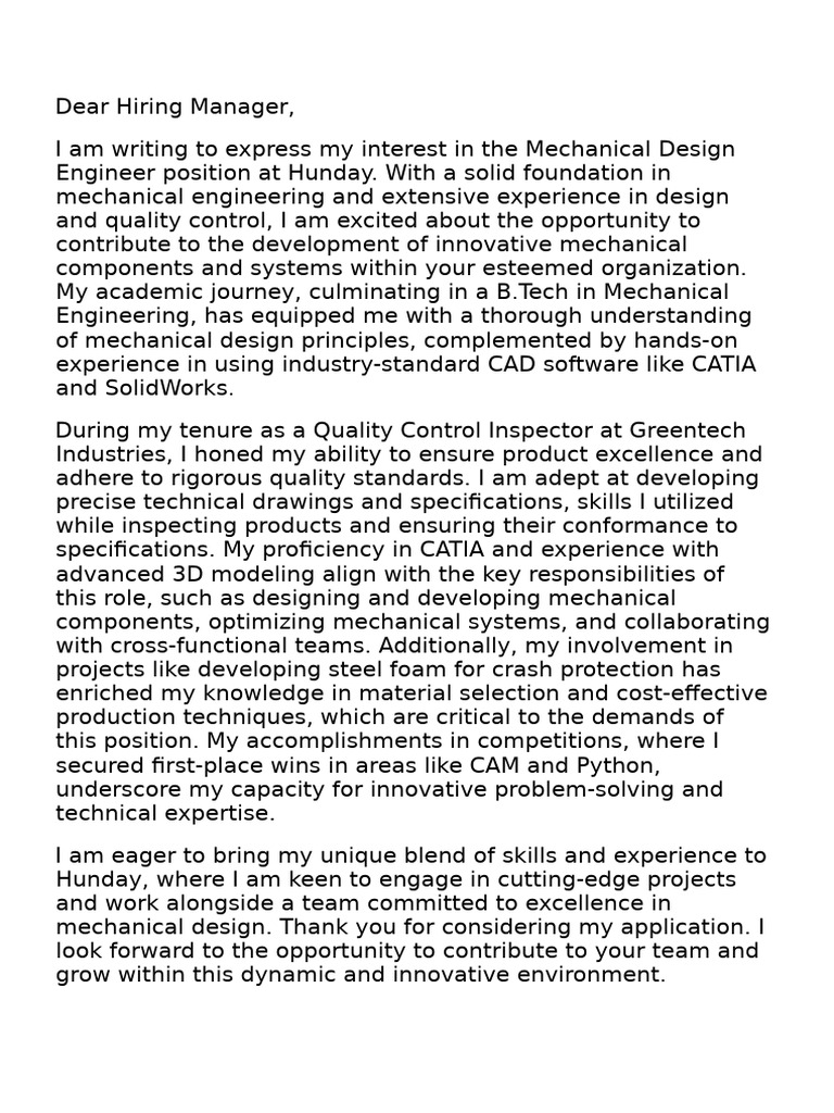 Pavan Kumar Bandla Cover Letter Pdf