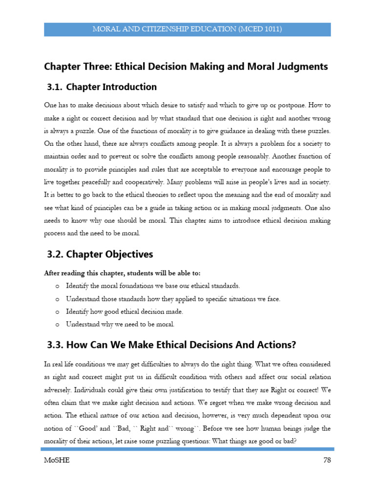 Moral and Civics Module-78-100 | PDF | Reason | Morality