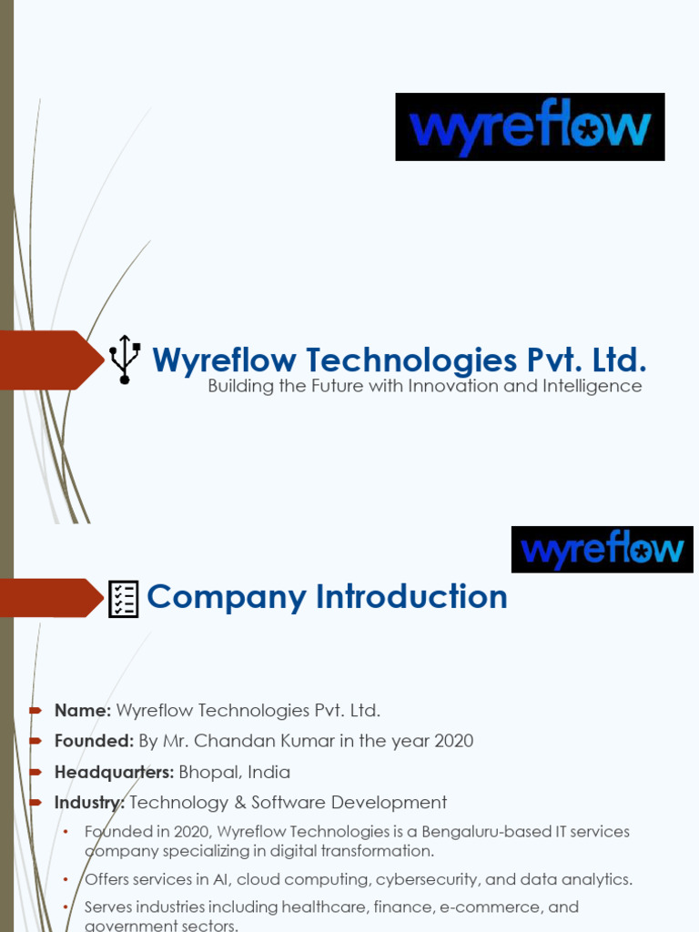 Wyreflow Technologies Presentation | PDF | Cloud Computing | Innovation