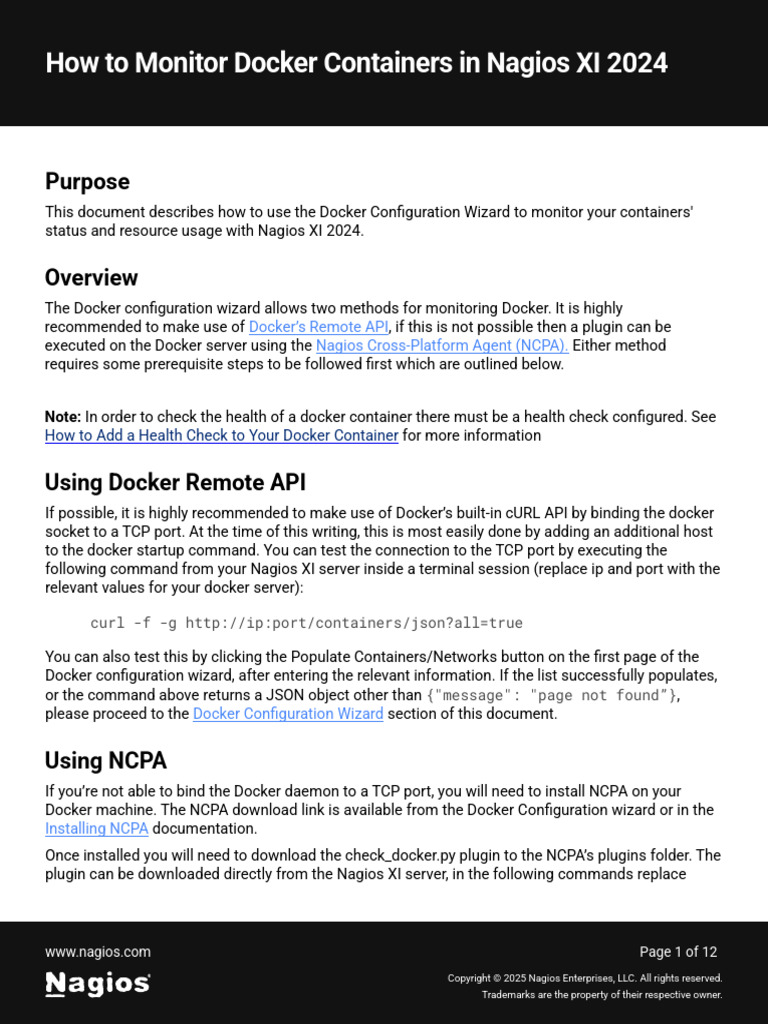 Monitoring Docker Containers 2024 | PDF | Sudo | Port (Computer Networking)
