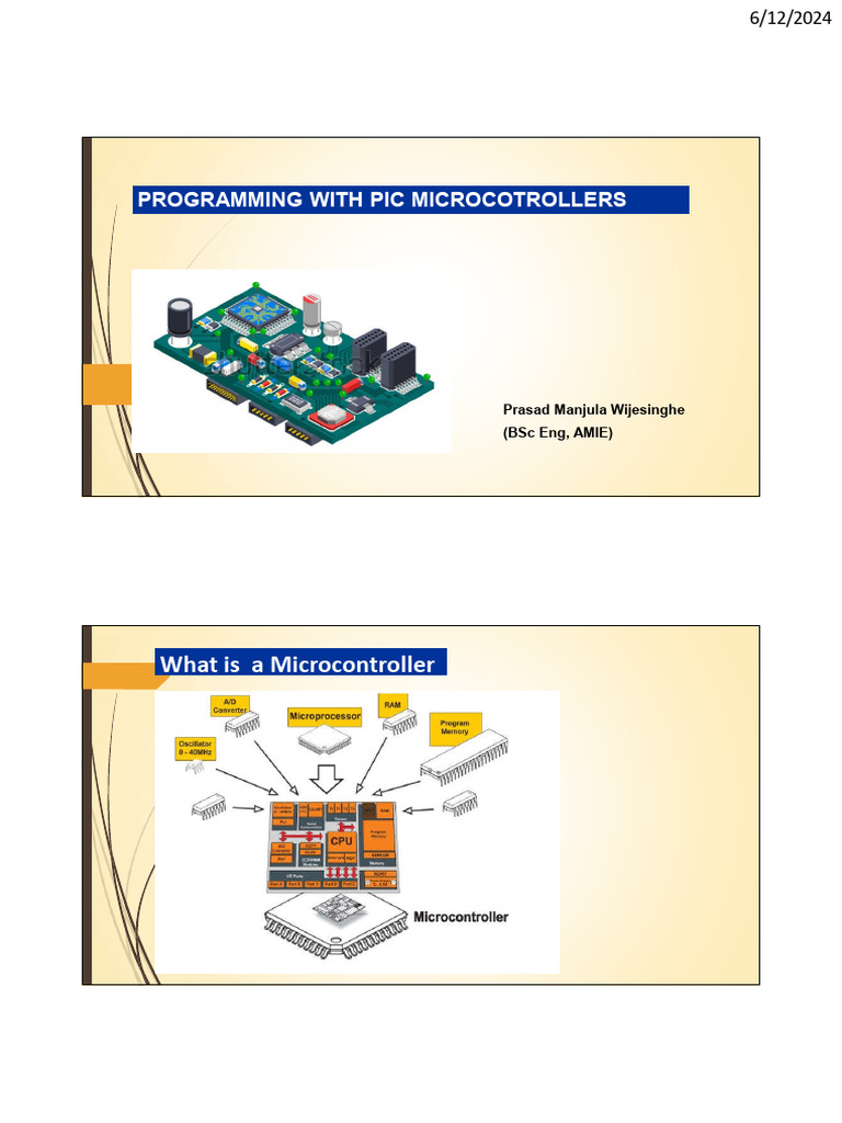 Programming With PIC Micro Controllers | PDF | C (Programming Language) | Microcontroller