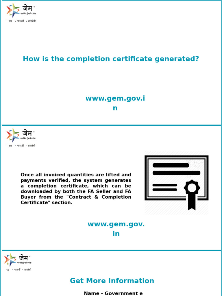 Completion Certificate Generation Process | PDF